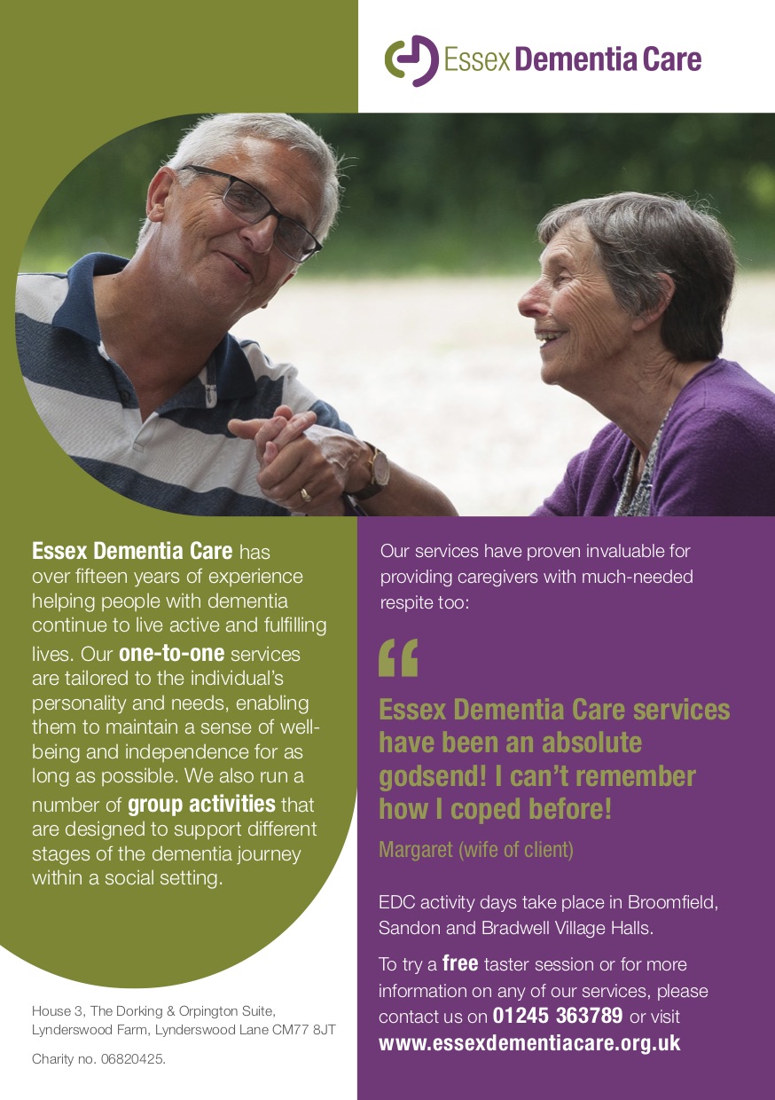 New digital leaflet! | Essex Dementia Care